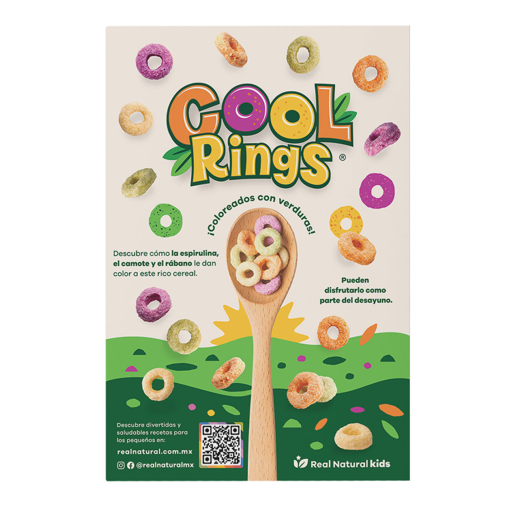 Cereal orgánico de maíz, avena y arroz, Cool Rings – Natureganix