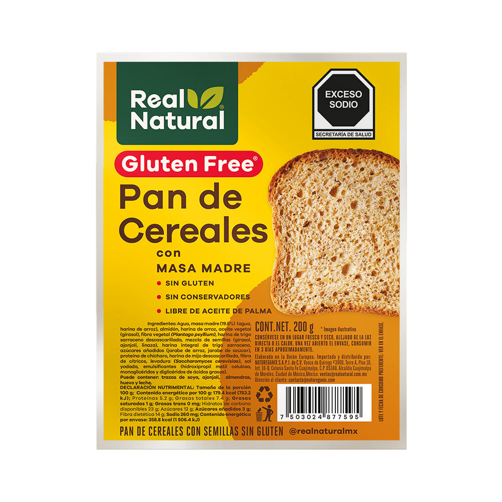 Pan de Cereales Sin Gluten Real Natural – Natureganix
