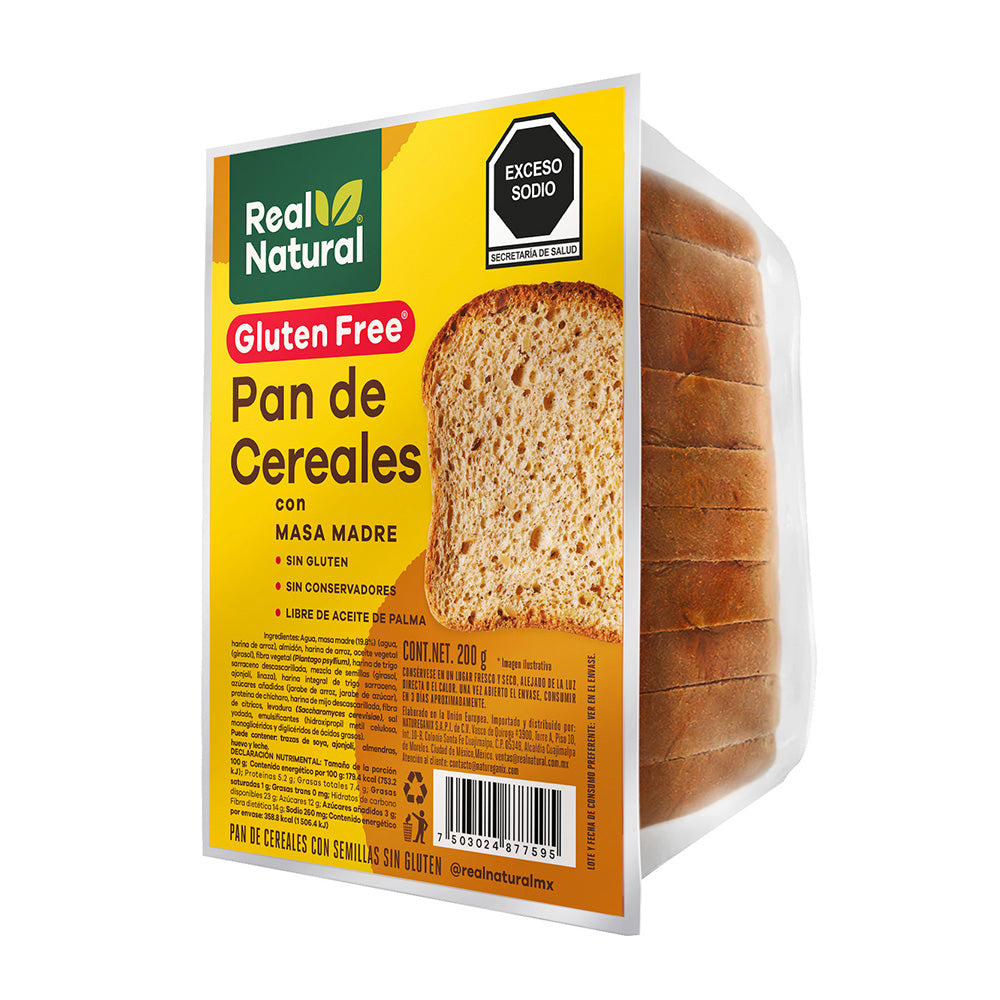Pan de Cereales Sin Gluten Real Natural – Natureganix