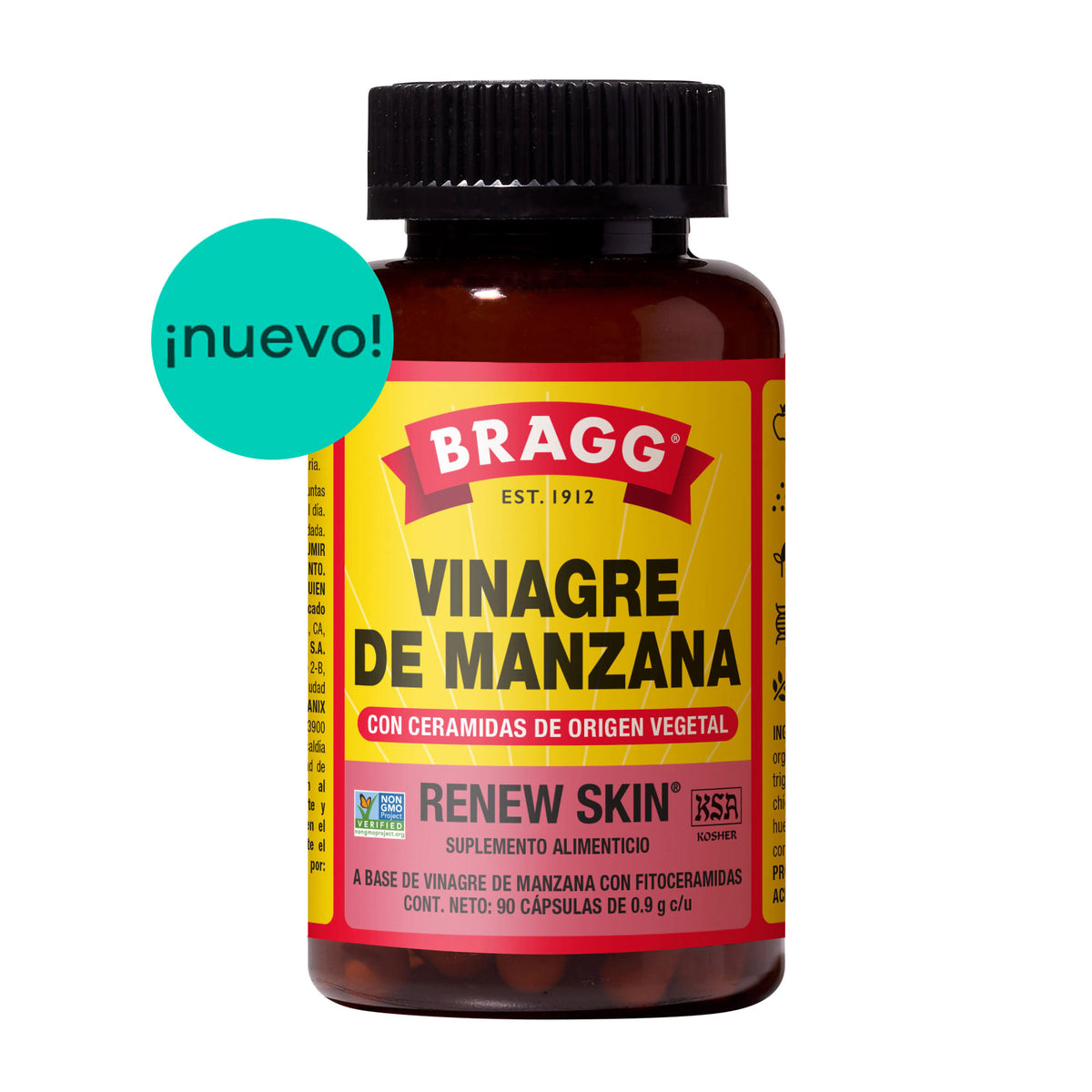 Suplemento Bragg Renew Skin® con Vinagre de Manzana y Ceramidas ...