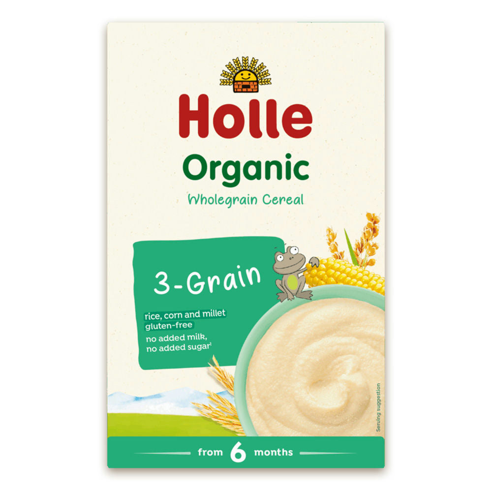 Holle Cereal Orgánico Integral 3 Granos – Bebés (+6 meses) – Natureganix